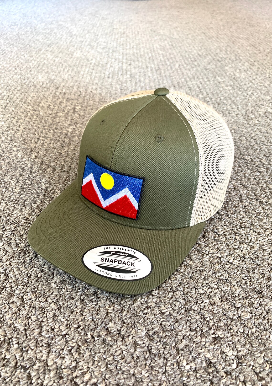 Denver Flag Hat Colorado SnapBack Trucker Mesh Cap Handcrafted | Etsy