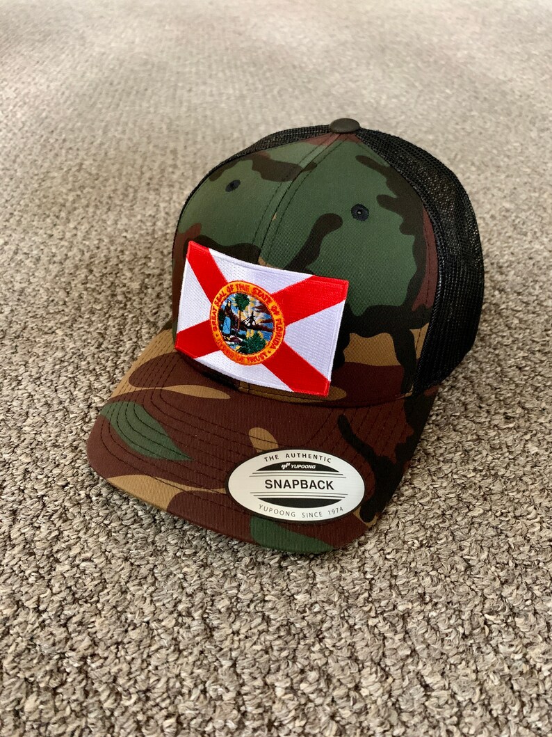State Of FLORIDA Flag Hat SnapBack American Trucker Mesh Cap Etsy state-of-florida-flag-hat-snapback-american-trucker-mesh-cap-etsy
