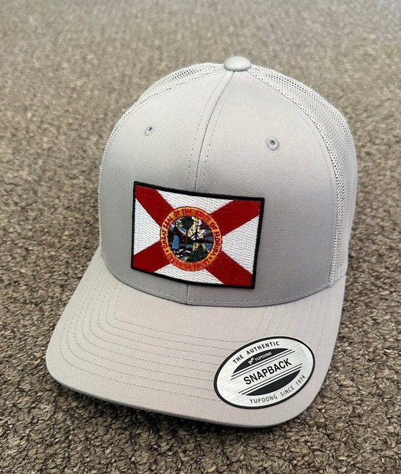 FLORIDA Flag Hat Snapback American Trucker Mesh Cap FLORIDA Flag Hat Snapback American Trucker Mesh Cap