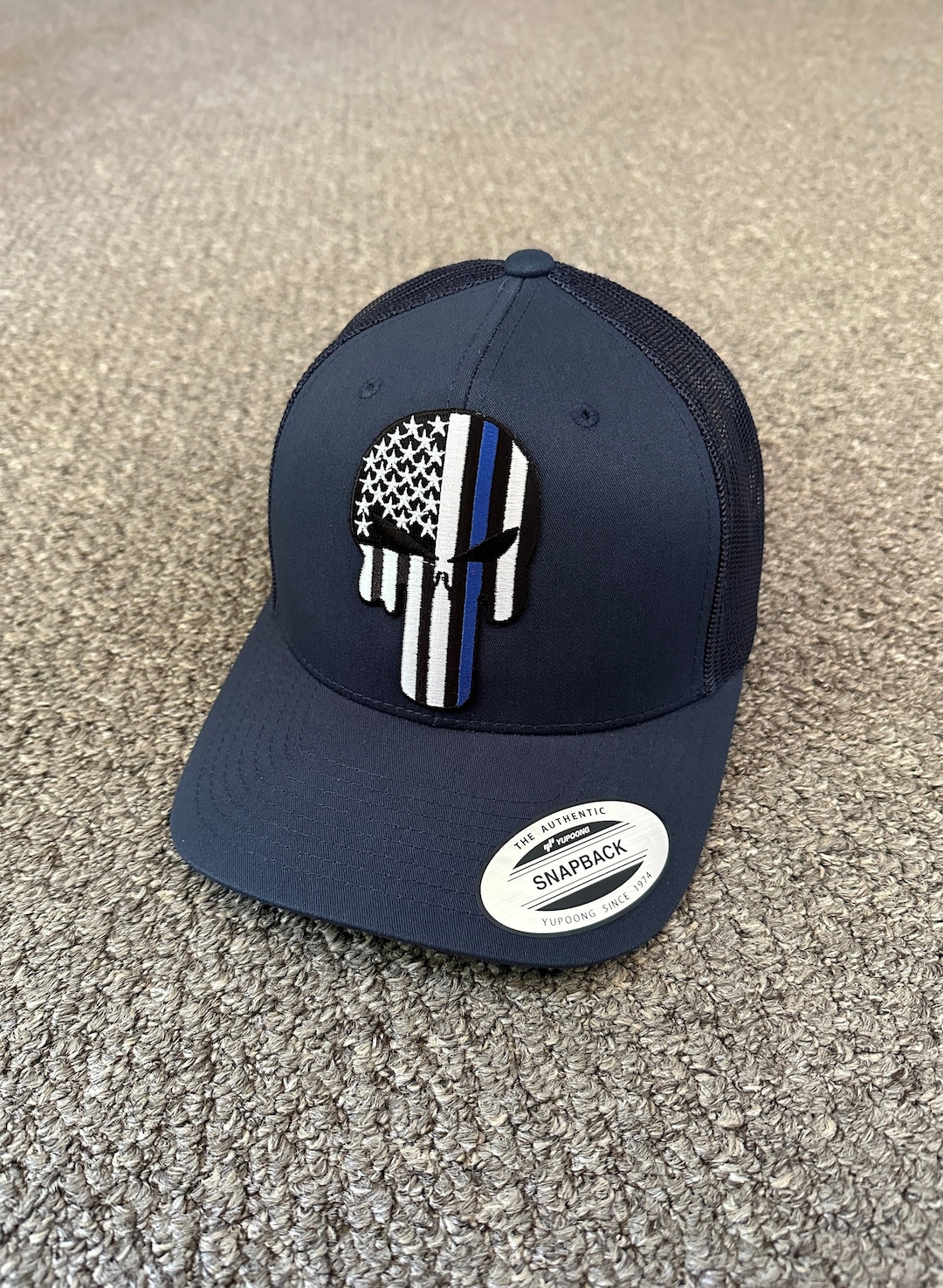 PUNISHER Tactical Police Hat USA Flag Snapback American Trucker Cap ...