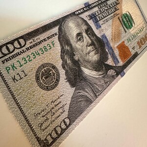 100 Dollar Bill Decal Textured Anti-slip Removable Repositionable Money ...