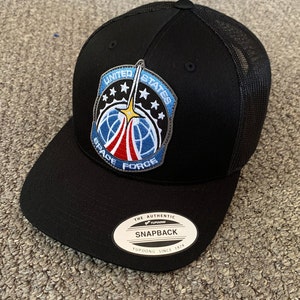 US Space Force Hat Snapback Trucker Mesh Cap Individually Handcrafted ...