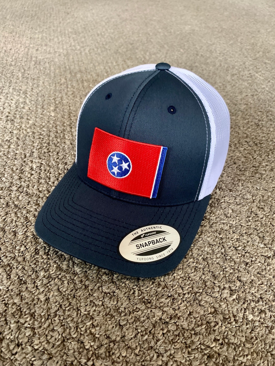 Tennessee Flag Hat American Trucker Snapback Mesh Cap Individually ...