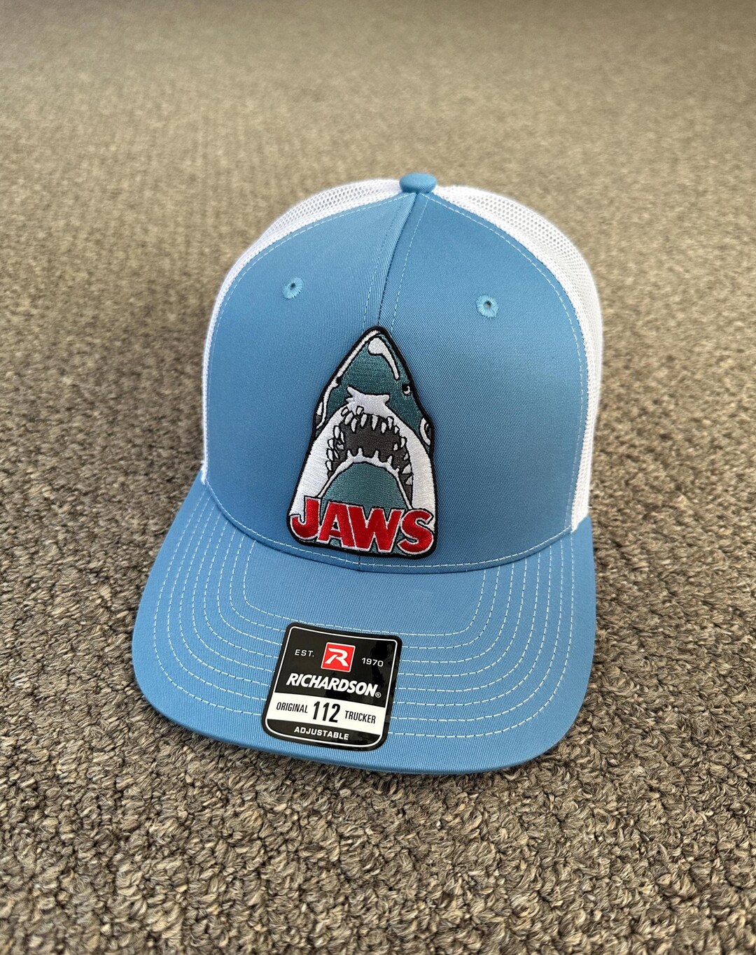 JAWS Hat Snapback Trucker SHARK Mesh Cap Handcrafted in Florida! - Etsy