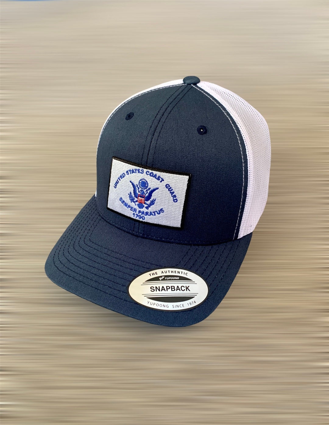 US Coast Guard Hat Snapback Trucker Mesh Cap Individually Handcrafted ...