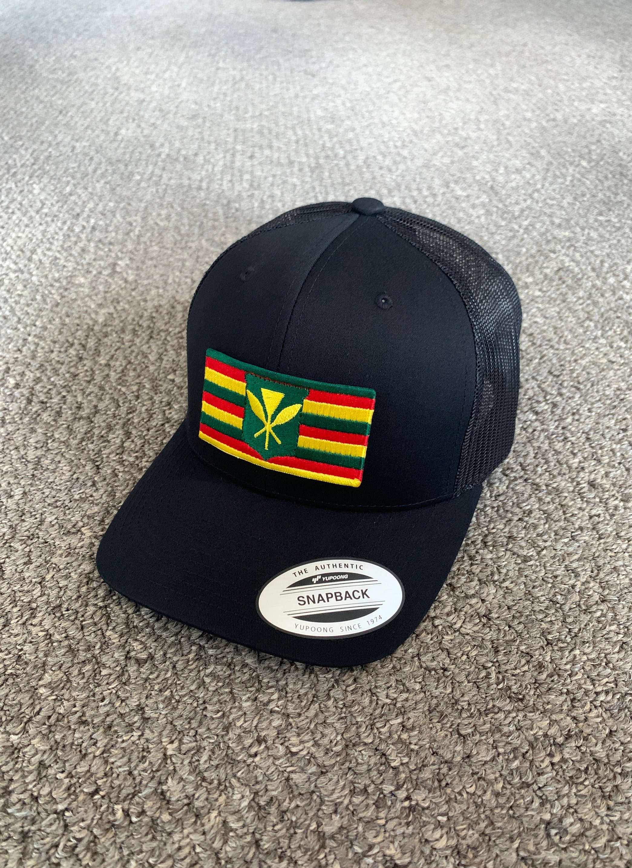 Kanaka Maoli Flag Trucker Hat Native Hawaiian Snapback Handcrafted in ...