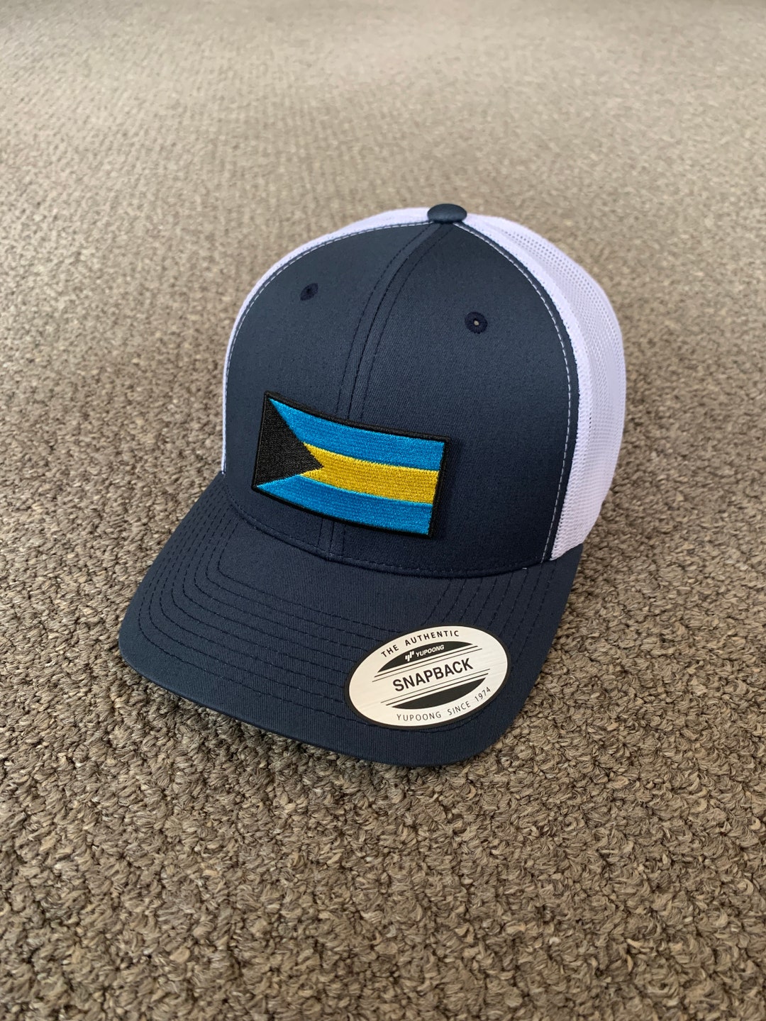Bahamas Flag Hat Snapback Trucker Cap Individually Handcrafted in ...