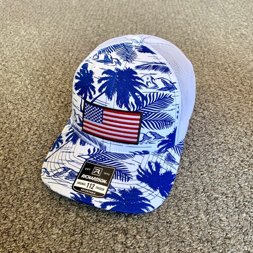 US American Flag Trucker Hat USA Mesh Snapback Cap - Etsy
