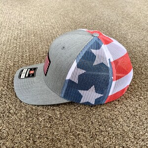 US American Flag Hat Trucker Mesh Snapback Cap Individually - Etsy