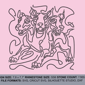 Cerberus Rhinestone Template: SS6 SVG, DXF (digital Download) - Etsy