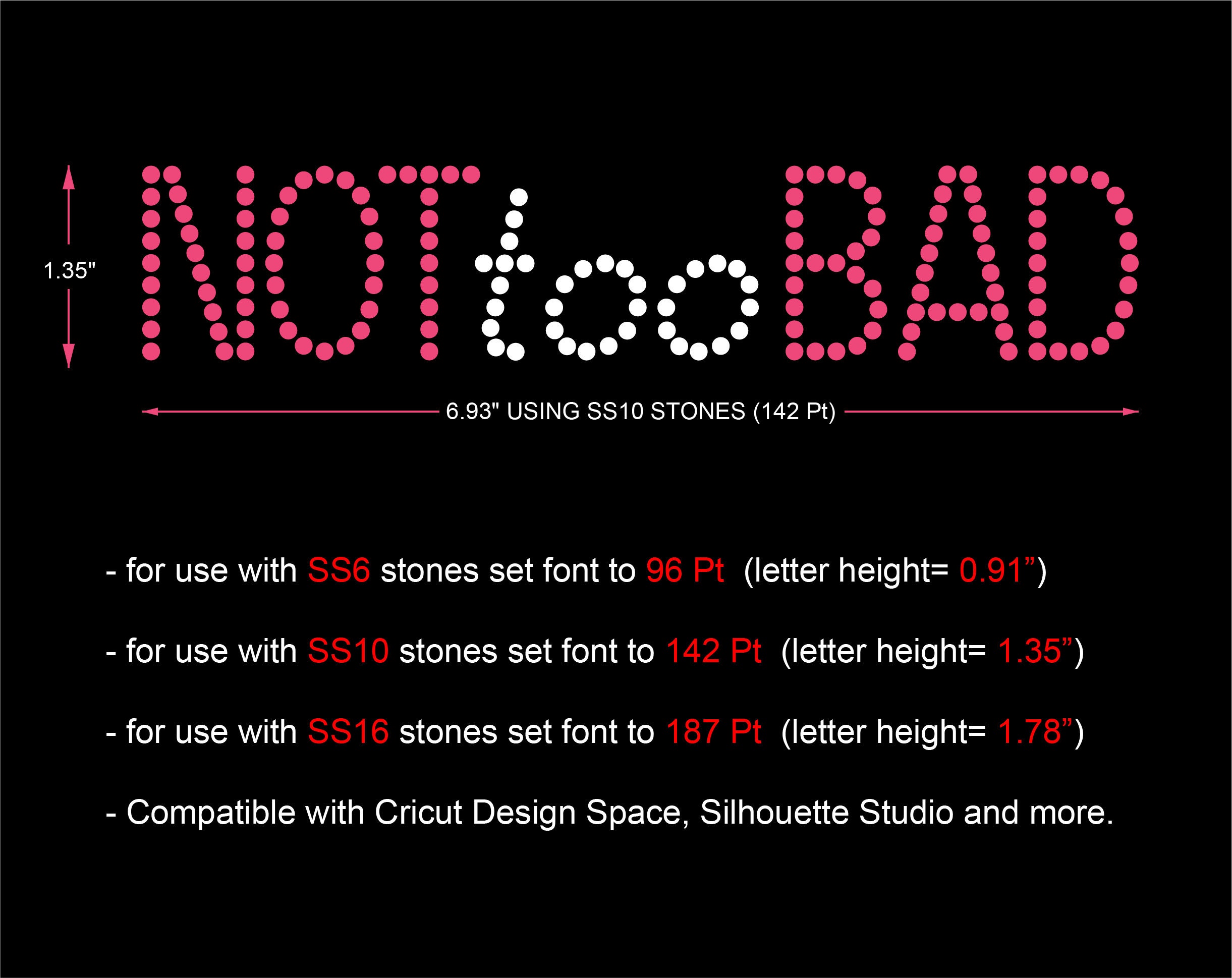 2x Typeable Rhinestone Font // Rhinestone Download // Template - Etsy