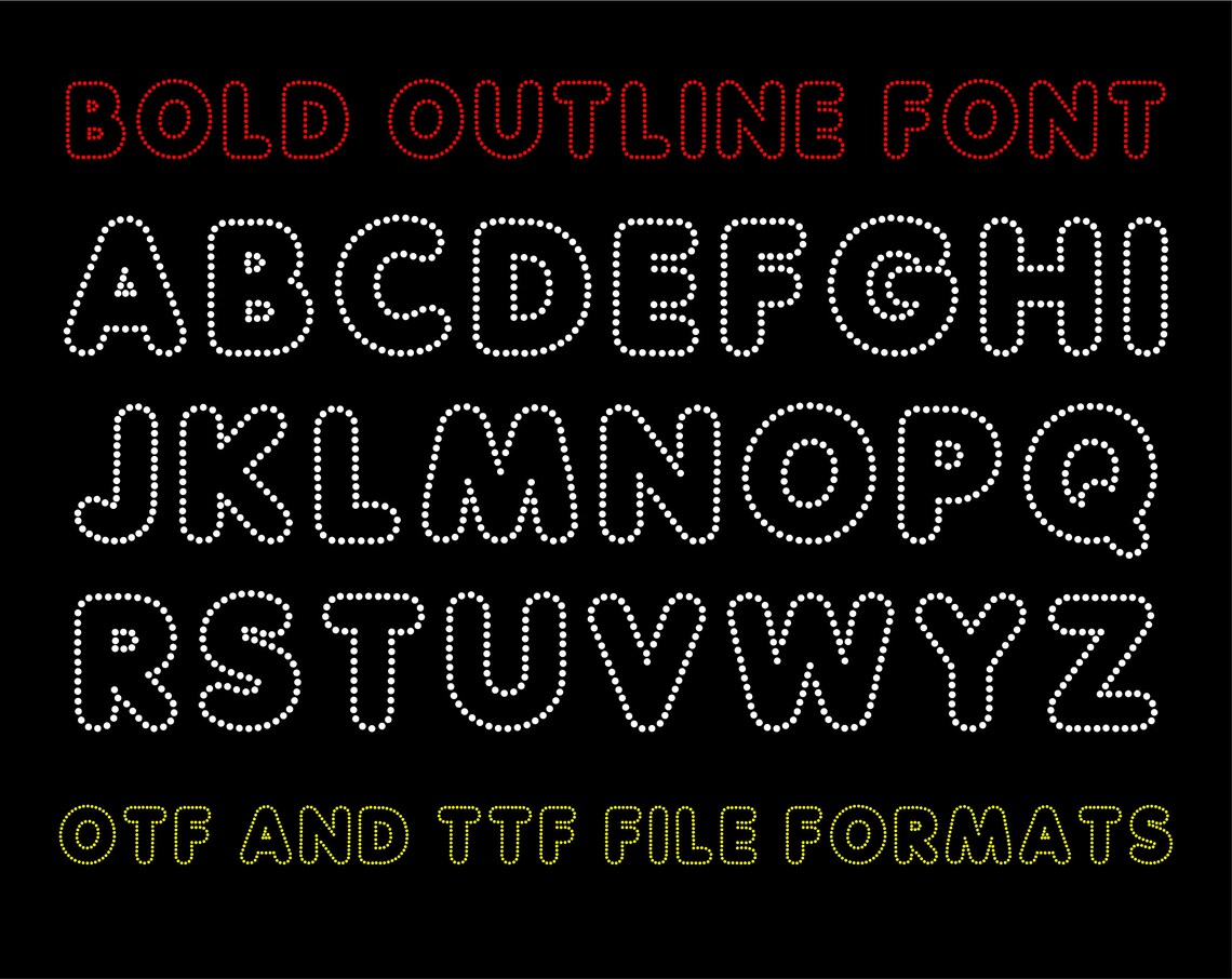 2x Typeable Rhinestone Font // Rhinestone Download // Template | Etsy