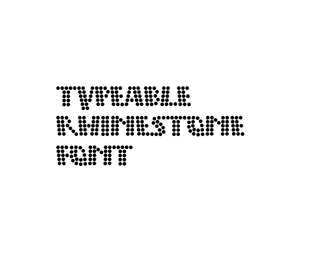 Typeable Rhinestone Font: Small Sans Alphabet (OTF File) - Etsy
