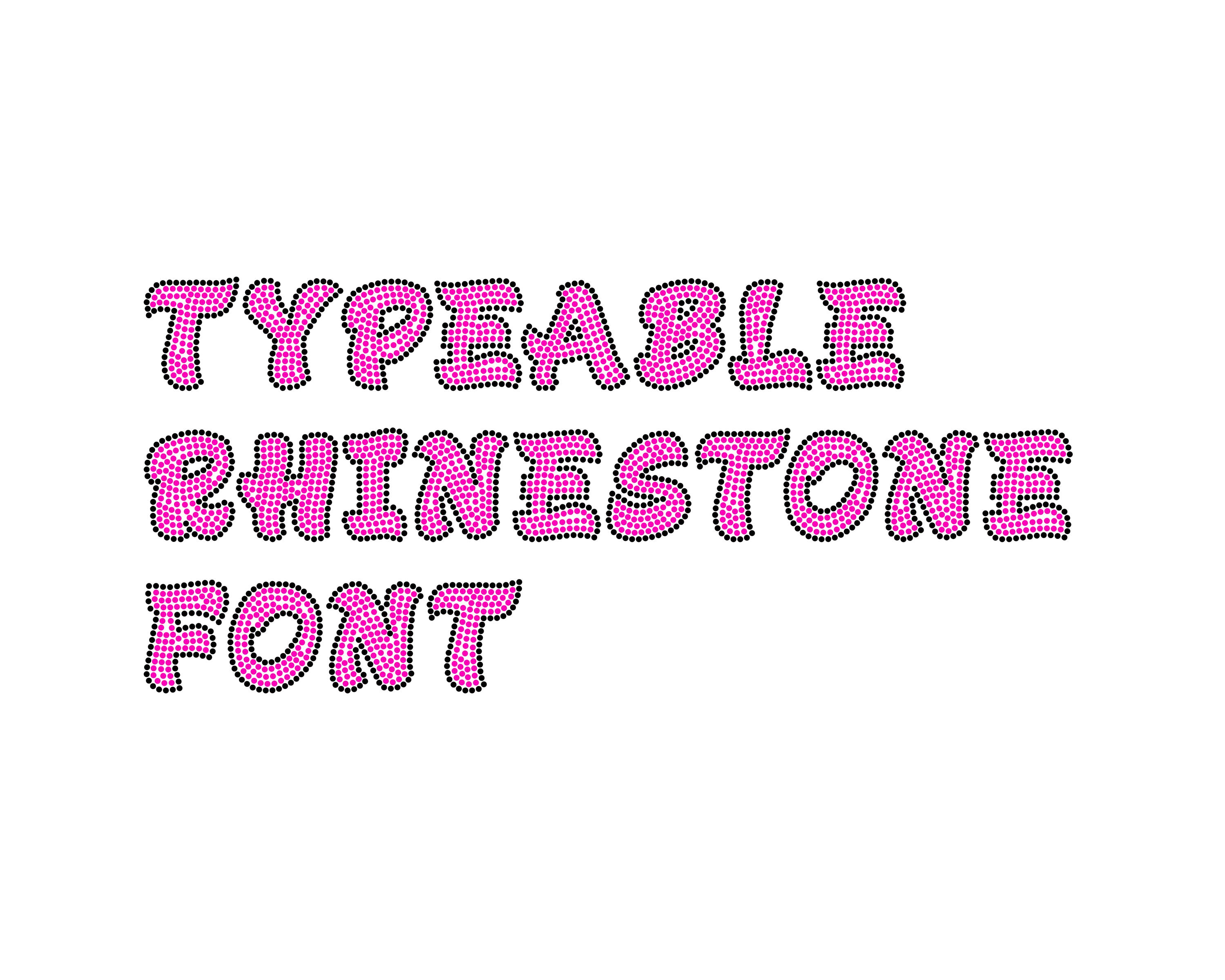 Typeable Rhinestone Font: Single Size, Double Color Brush Style ...