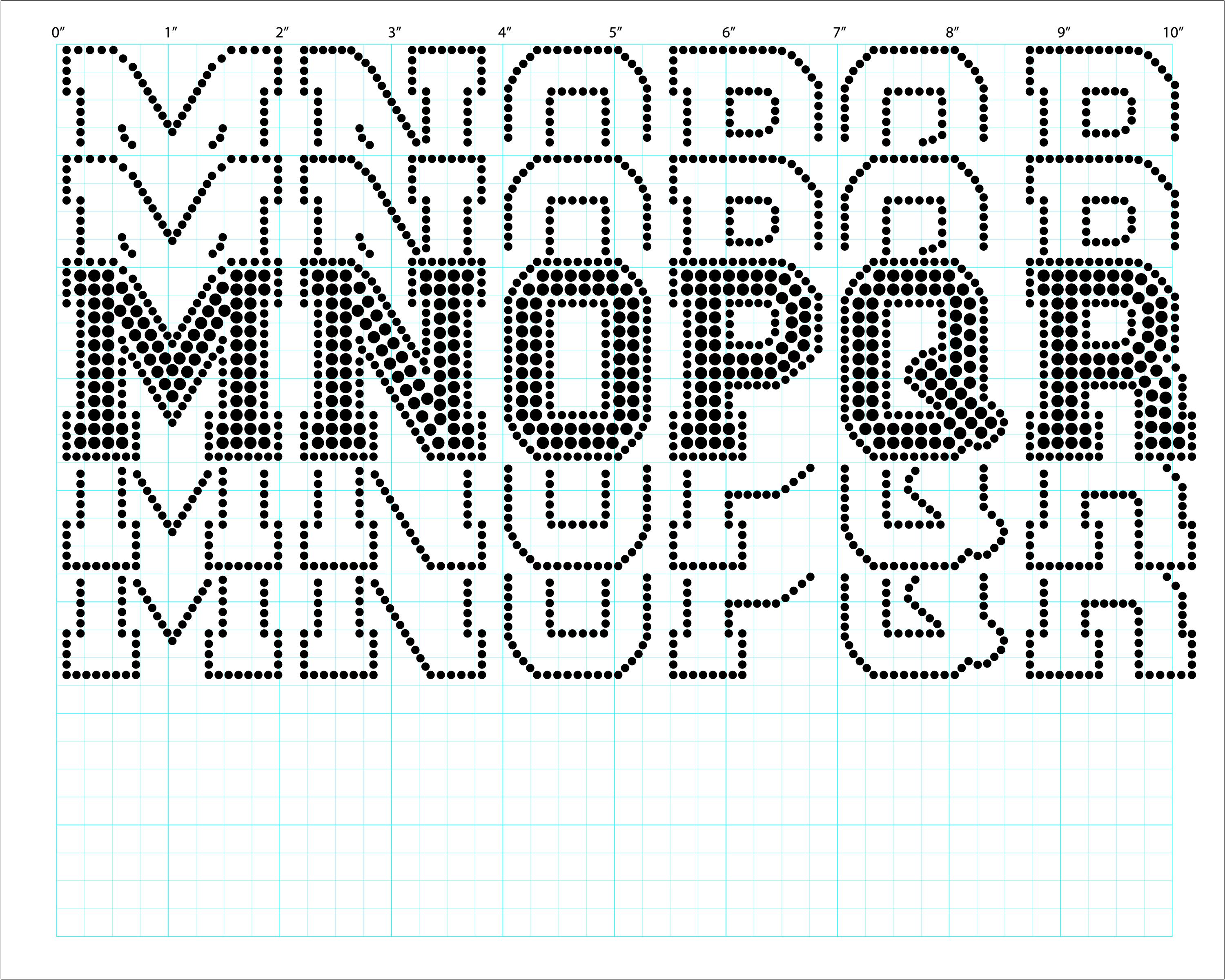Typeable Rhinestone Font: Stacked Alphabet Template (SS6 & SS10 ...