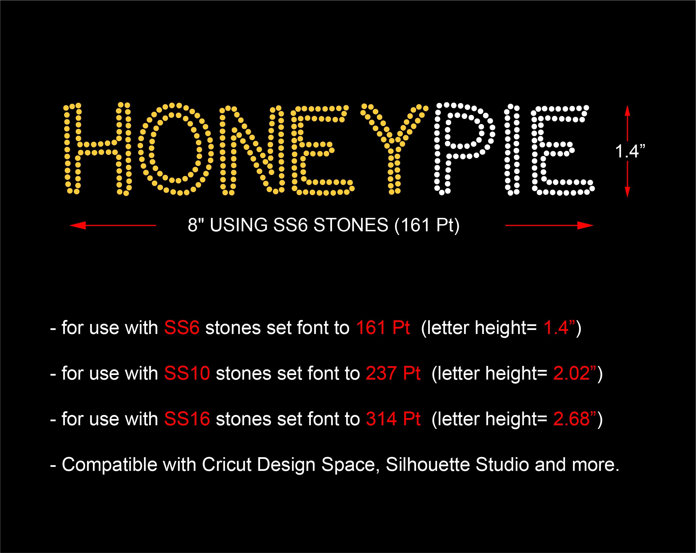 2x Typeable Rhinestone Font // Rhinestone Download // Template ...