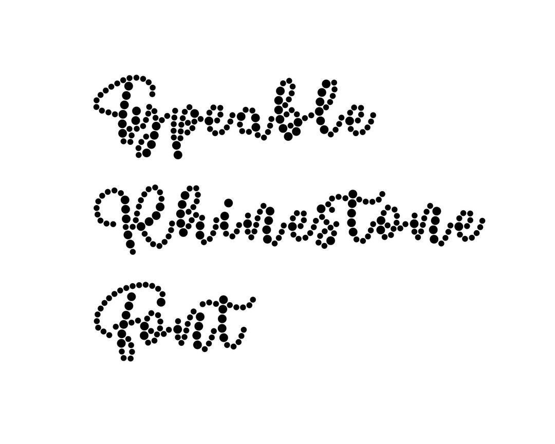 Typeable Rhinestone Font // Calligraphic // Cursive // Script ...