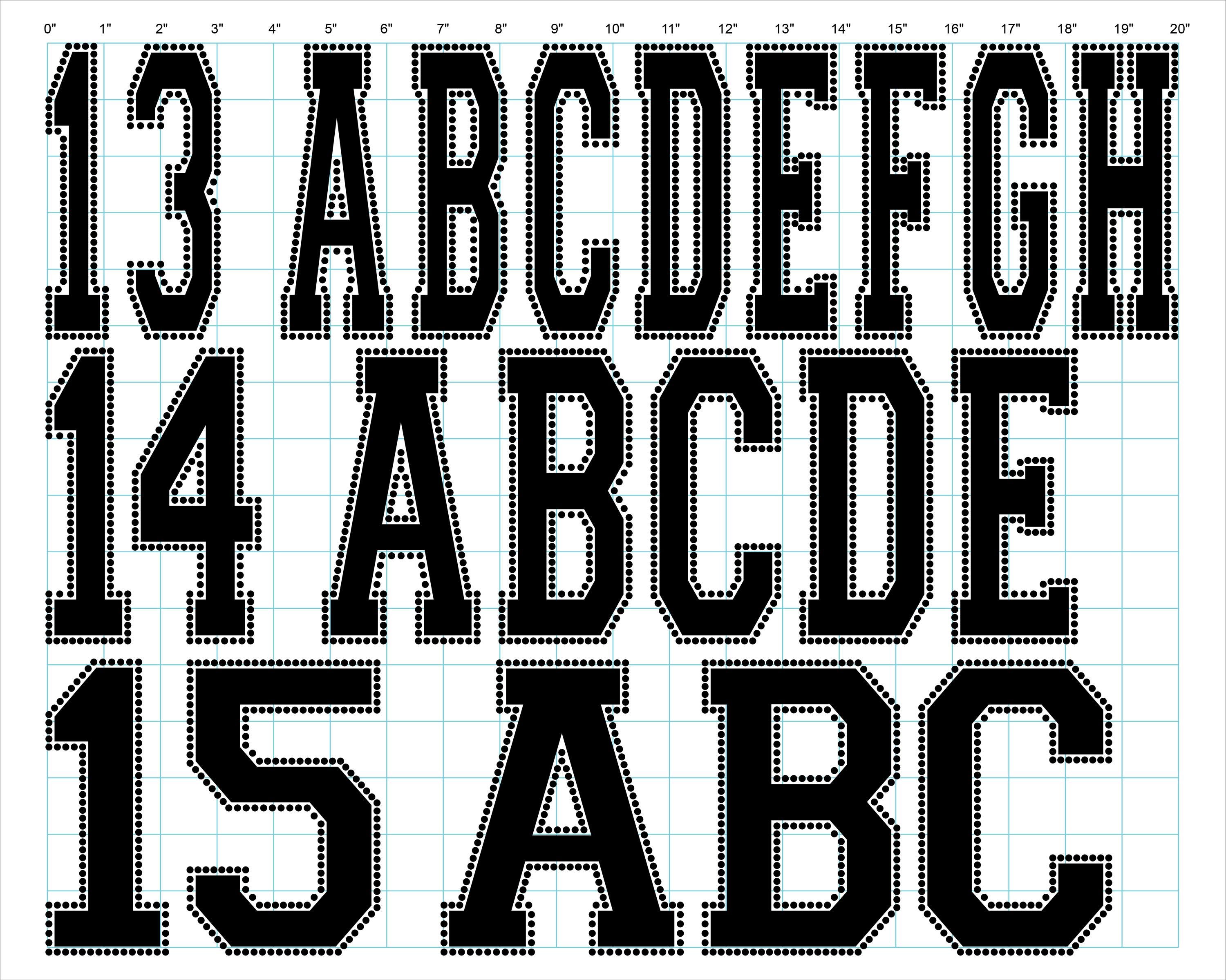 30 Typeable Rhinestone & HTV Font Bundle | OTF, Varsity, Sport (digital ...