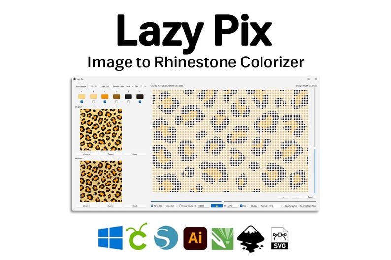 Image to Rhinestone Colorizer App: SVG Editor - Cricut & Silhouette ...