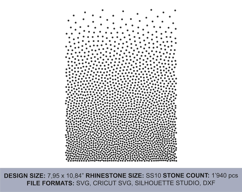 Gradient Rhinestone Template: SS10 SVG, DXF, Studio3 (digital Download ...