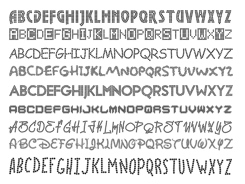 50 Typeable Rhinestone Fonts Bundle (OTF Download) - Etsy