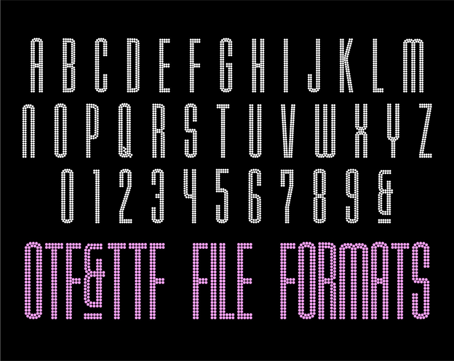 Typeable Rhinestone Font: Tall, Slim Alphabet (OTF & TTF) - Etsy