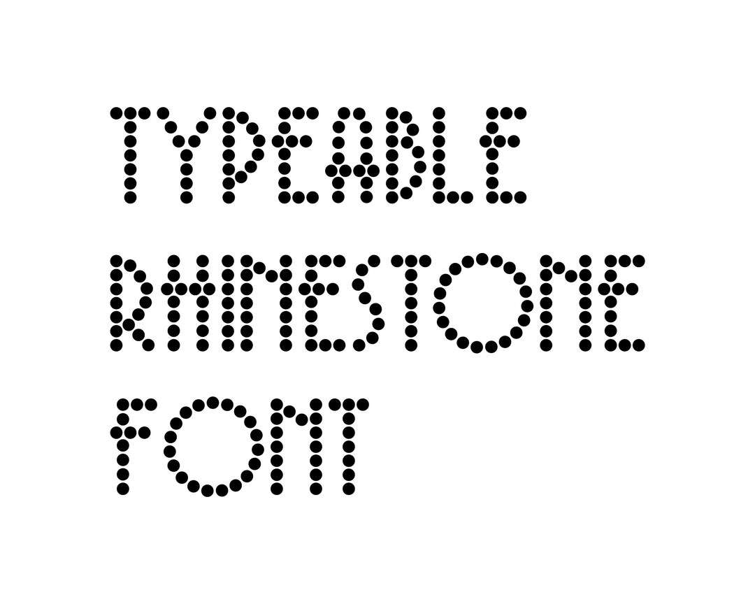 Typeable Rhinestone Font: Geometric Deco Sans (OTF File) - Etsy