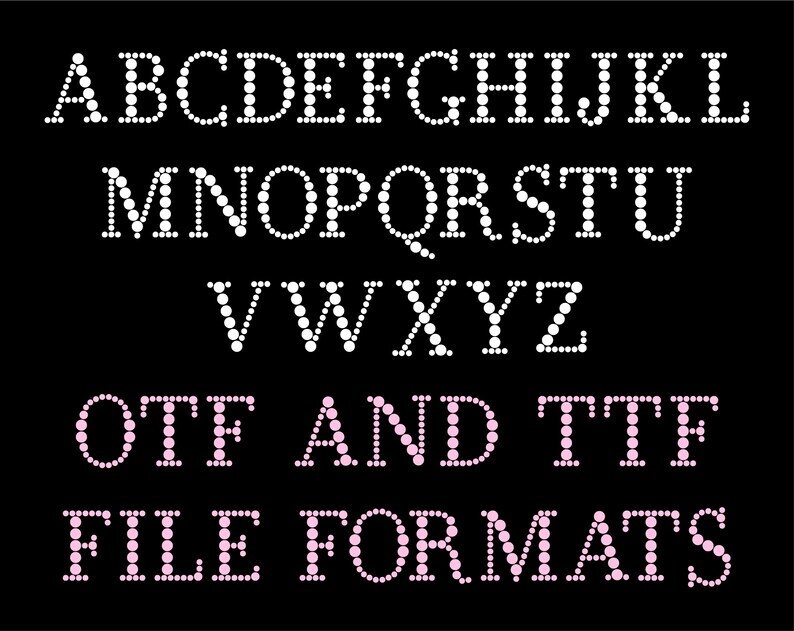 35x Typeable Rhinestone Font Bundle // Rhinestone Download // - Etsy