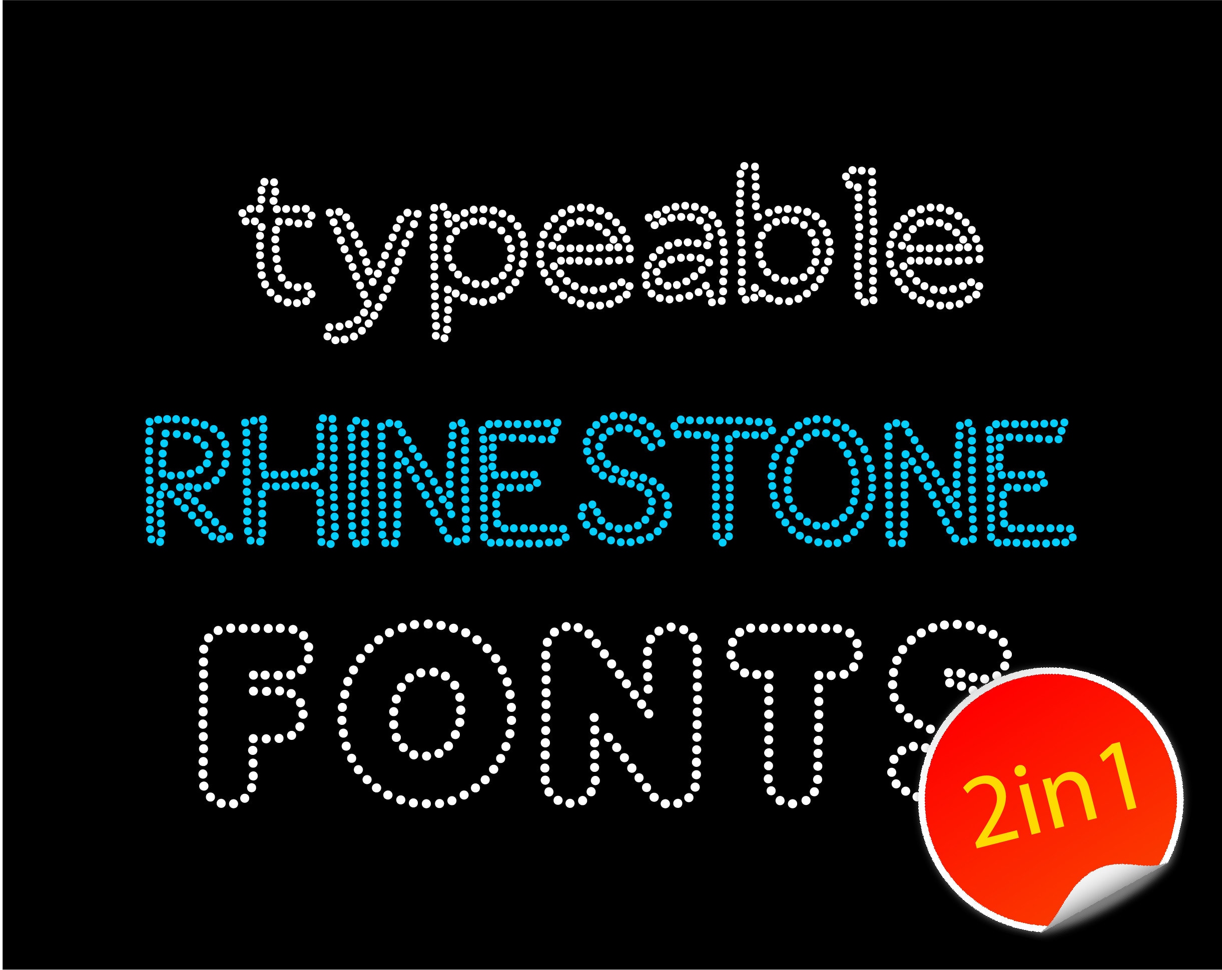 2x Typeable Rhinestone Font // Rhinestone Download // Template - Etsy