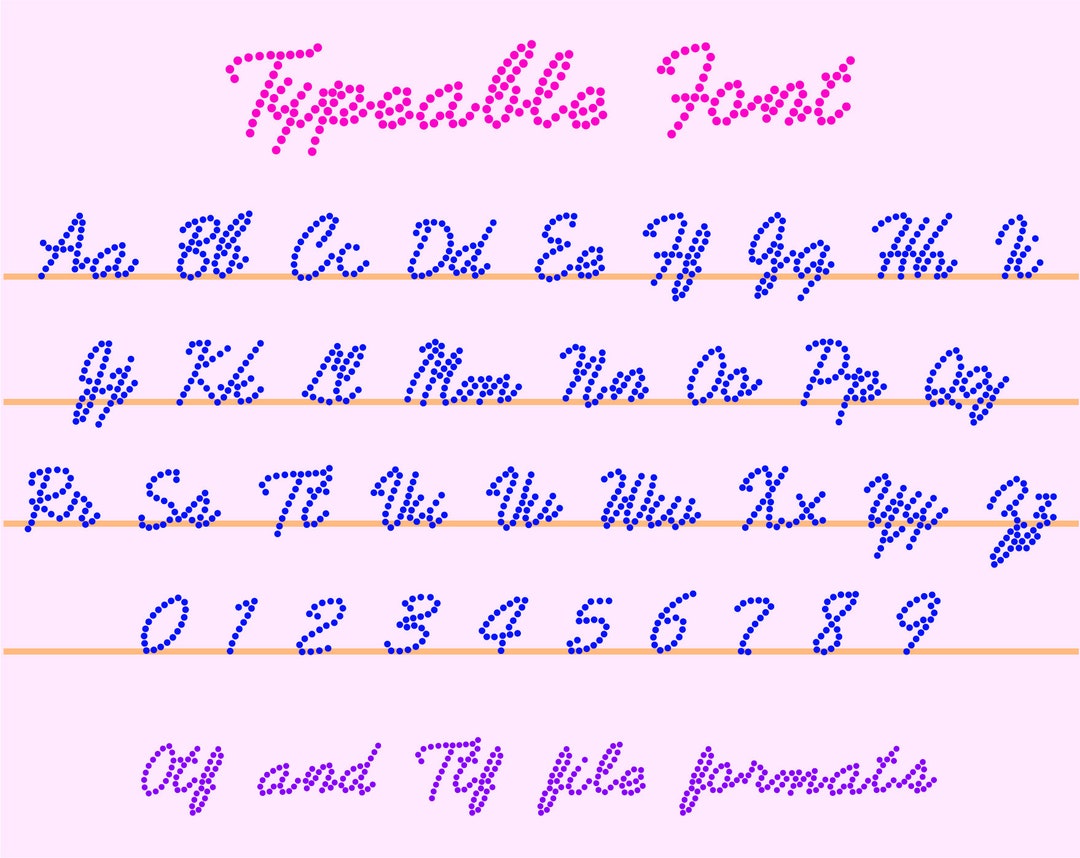 Typeable Rhinestone Font // Script Font // Rhinestone Download ...
