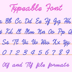 Typeable Rhinestone Font // Script Font // Rhinestone Download ...