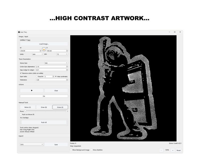 Aplicación Image to Rhinestone Tracer: Generador SVG - Compatible con ...