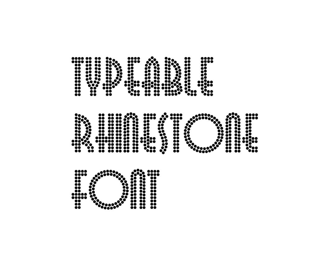 Typeable Rhinestone Font | Geometric | Deco | Sans | Download ...