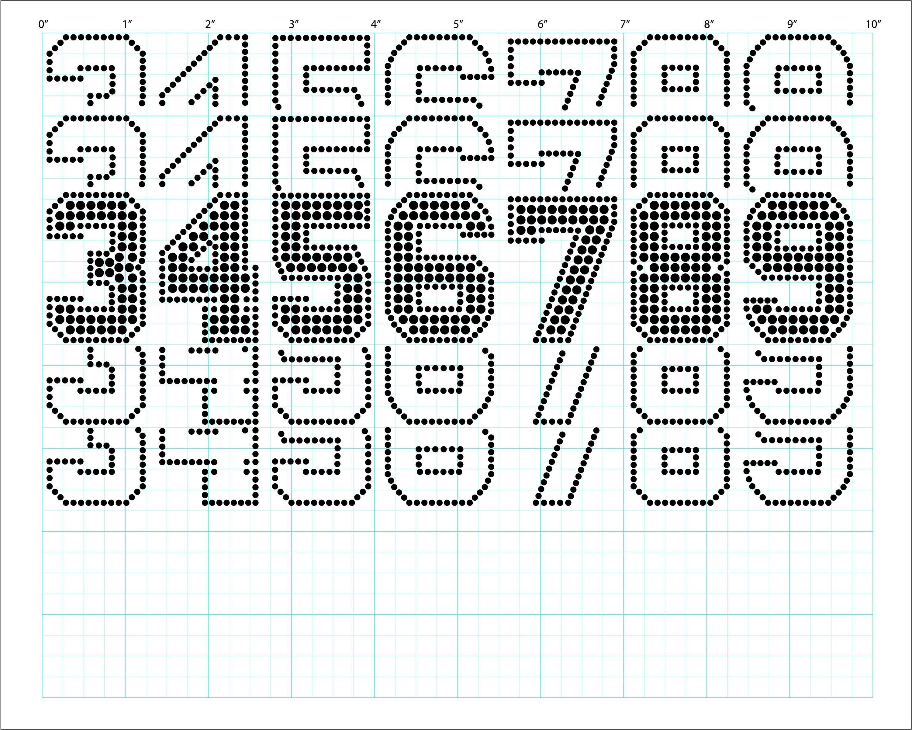 Typeable Rhinestone Font: Stacked Alphabet Template (SS6 & SS10 ...