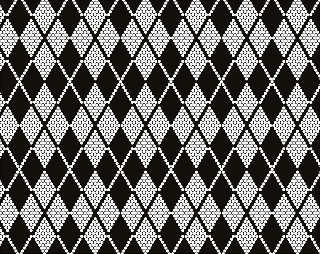 Argyle Rhinestone Template: Repeatable Pattern SVG, DXF (digital ...
