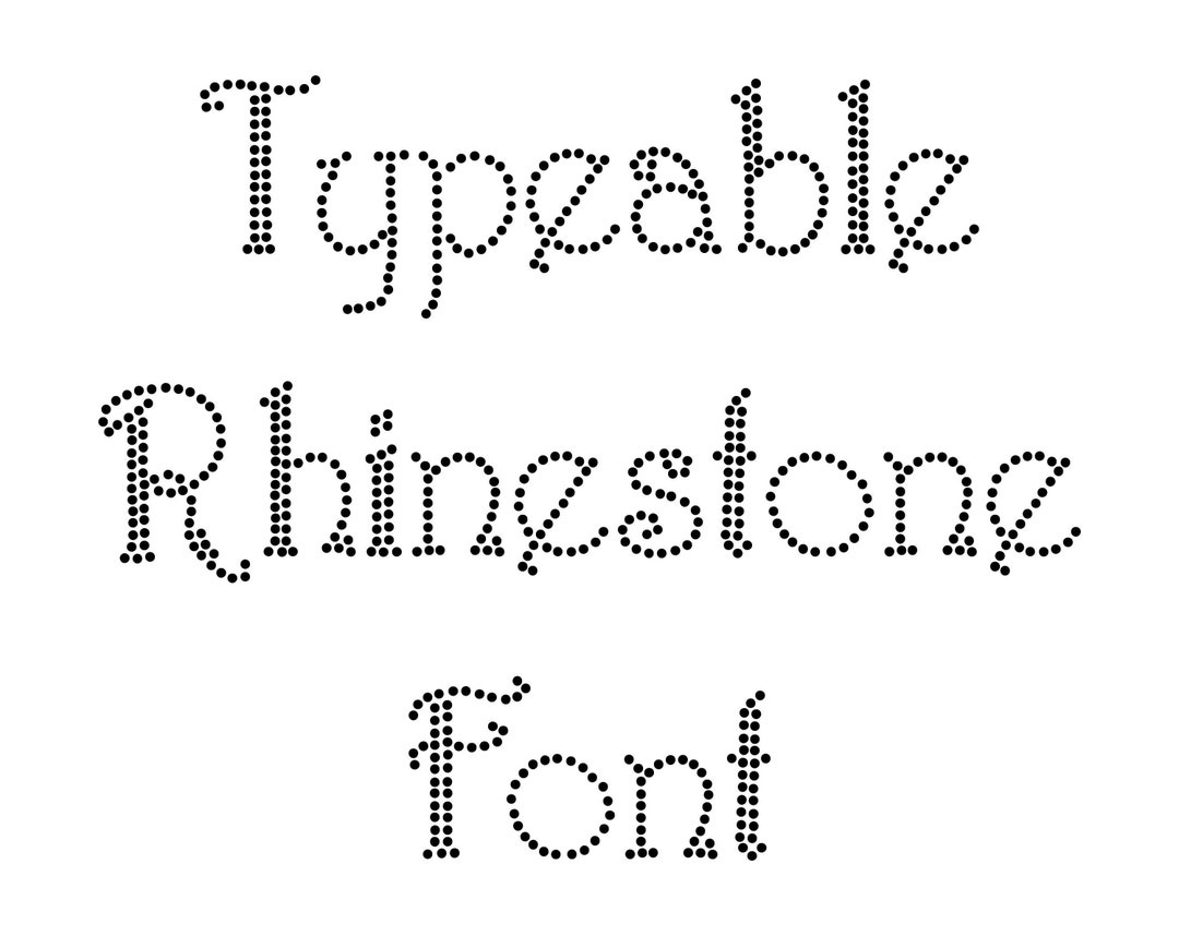 Typeable Rhinestone Font // Serif Font // Art Nouveau // Rhinestone ...