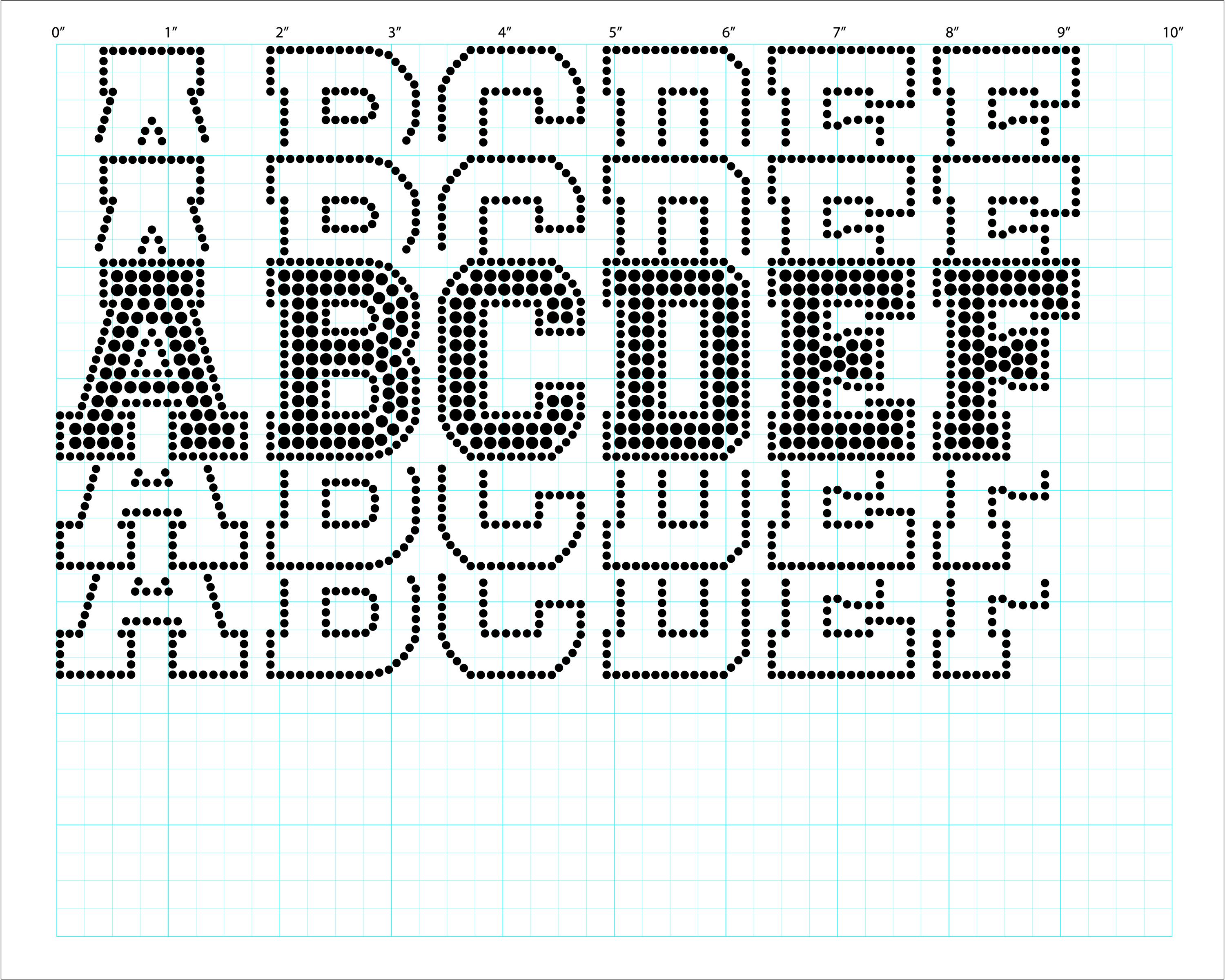 Typeable Rhinestone Font: Stacked Alphabet Template (SS6 & SS10 ...