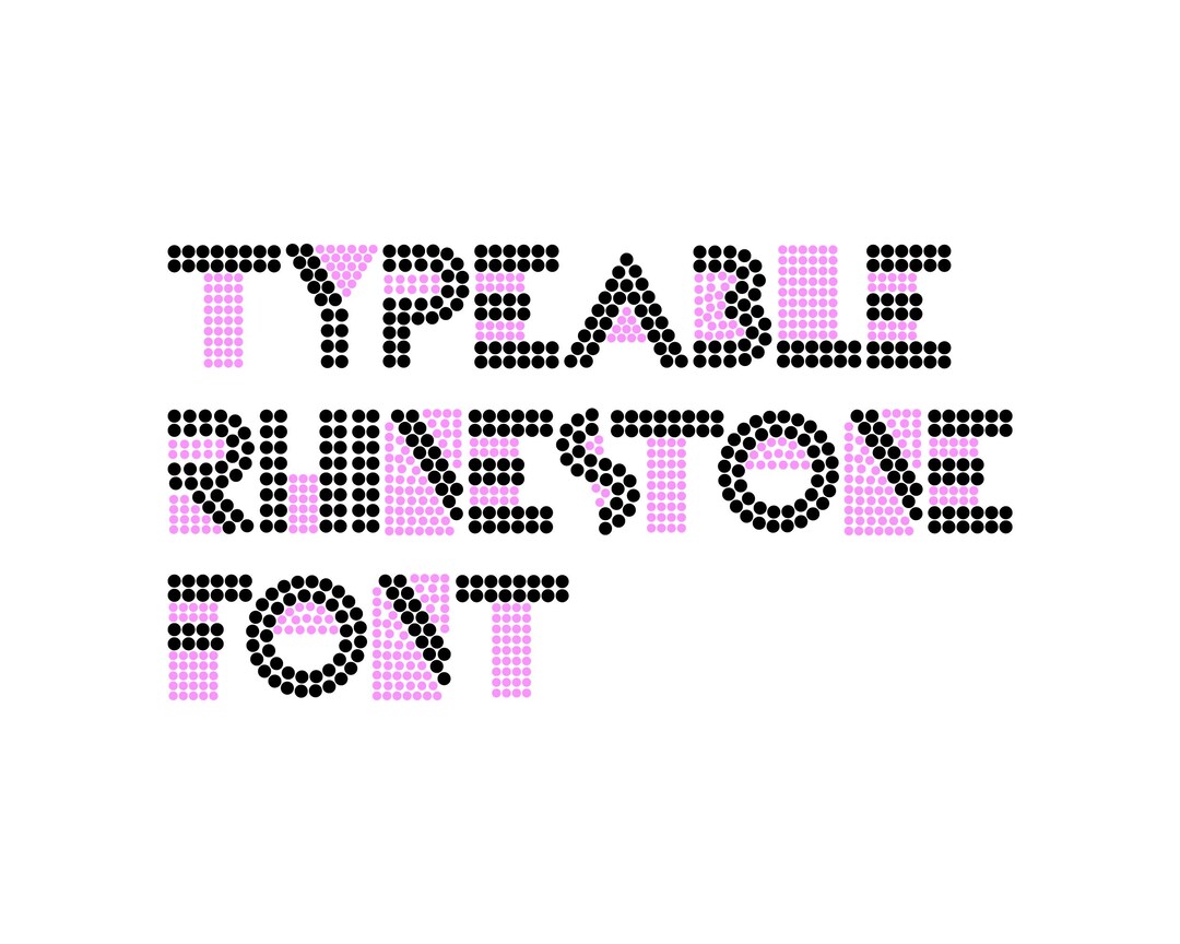 Typeable Rhinestone Font // Geometric // Deco // Sans // Rhinestone ...