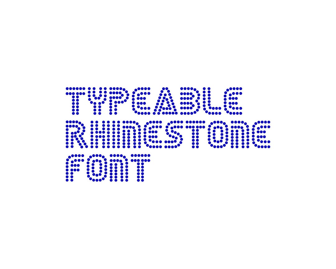 Typeable Rhinestone Font // Double Line // Retro // Sans // Download ...
