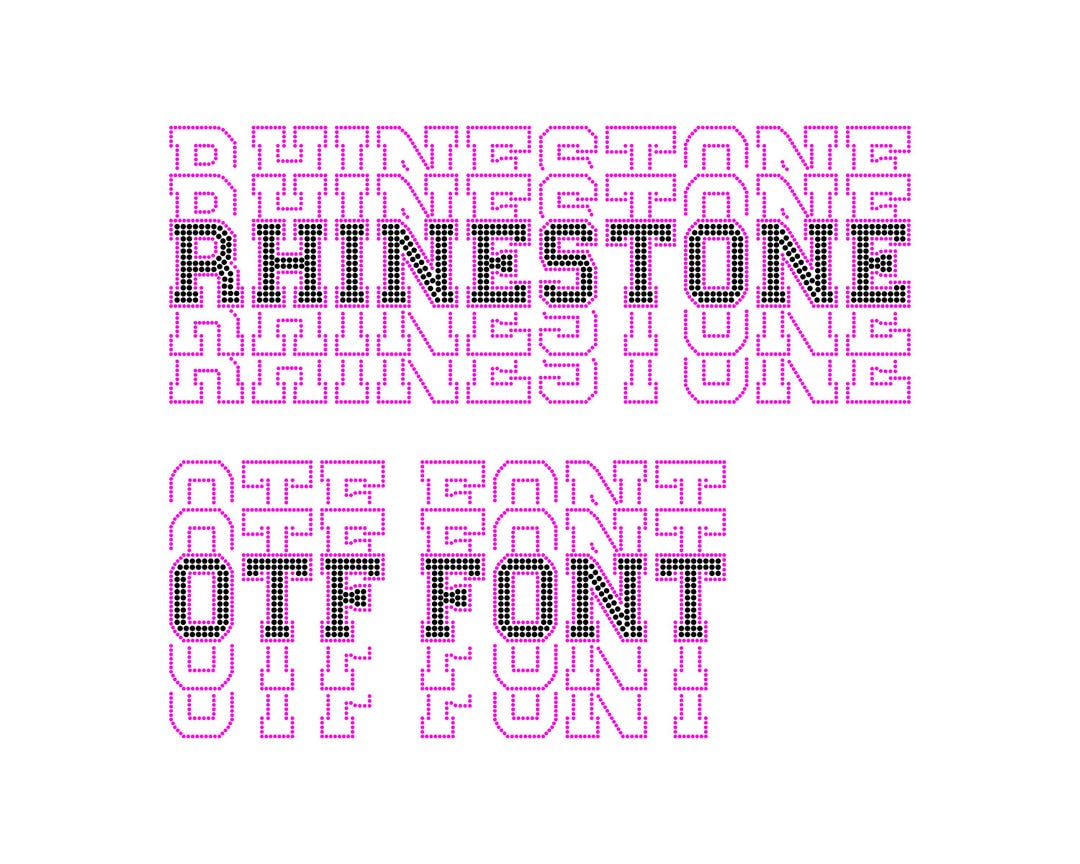 Typeable Rhinestone Font: Stacked Alphabet Template (SS6 & SS10 ...