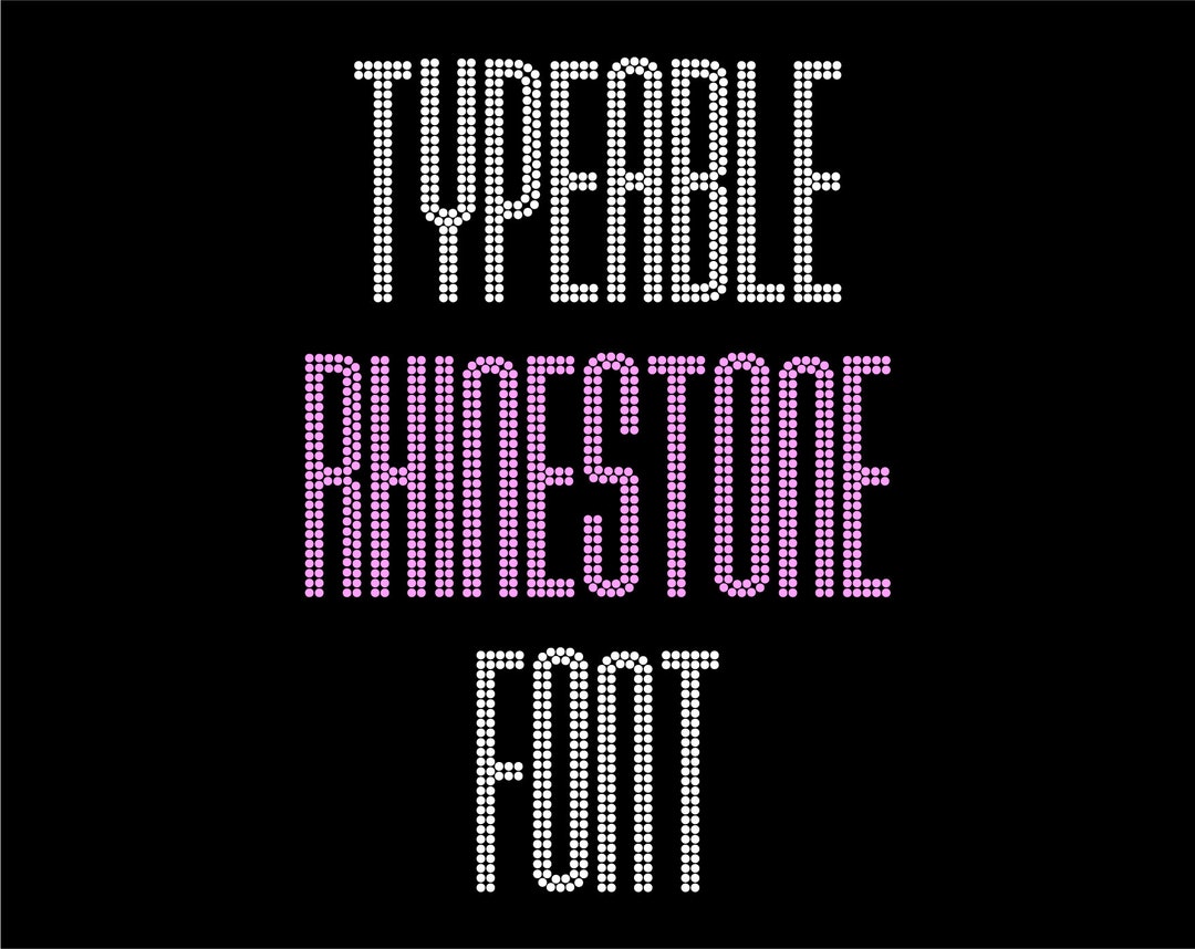 Typeable Rhinestone Font: Tall, Slim Alphabet (OTF & TTF) - Etsy