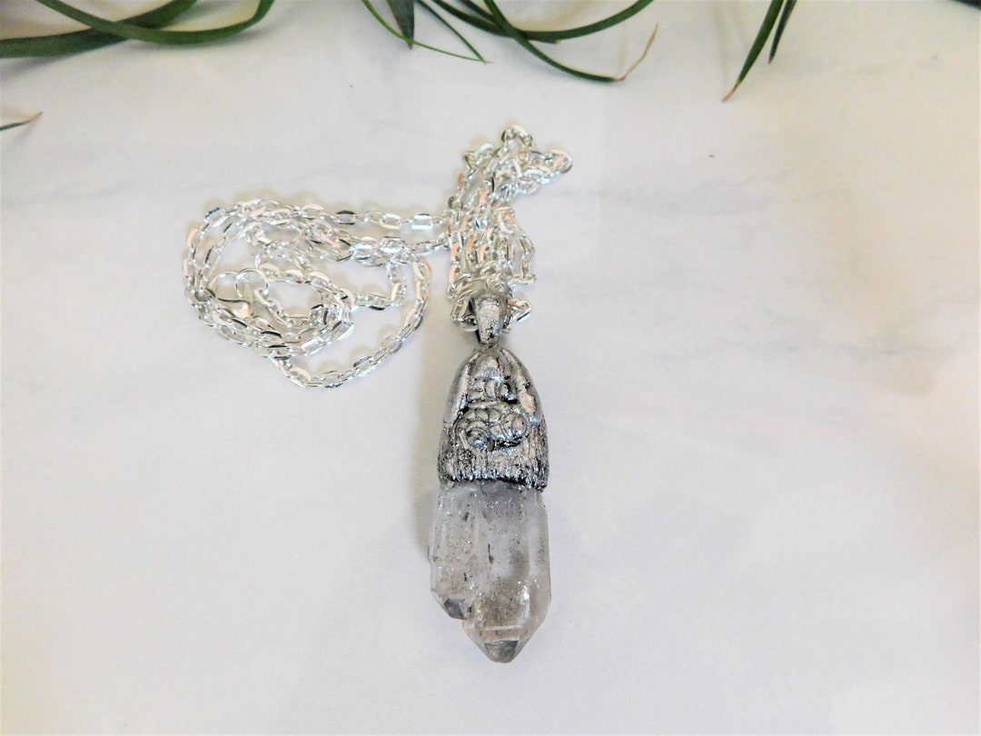 Clear Quartz Crystal Pendant, Crystal Necklace, Quartz Necklace ...