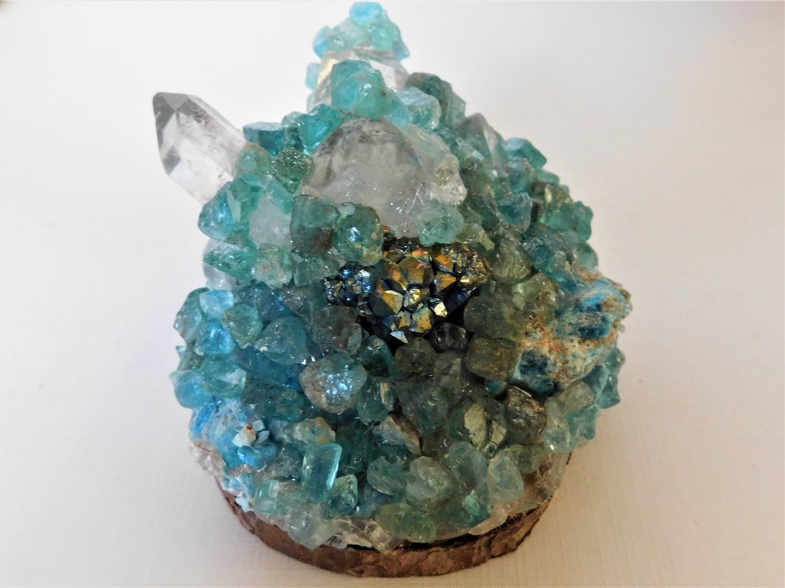 Blue Apatie Crystal, Blue Apatite Gemstone Specimen, Apatite Crystal ...