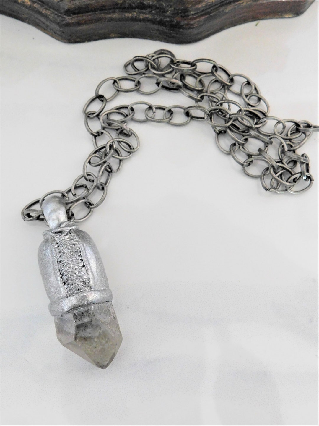 Clear Quartz Crystal Pendant, Crystal Necklace, Quartz Necklace ...