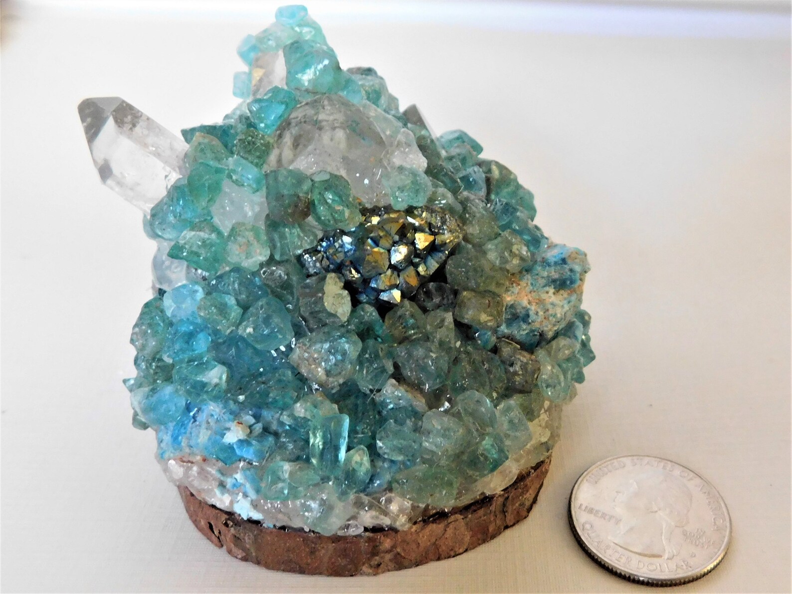 Blue Apatie Crystal, Blue Apatite Gemstone Specimen, Apatite Crystal ...