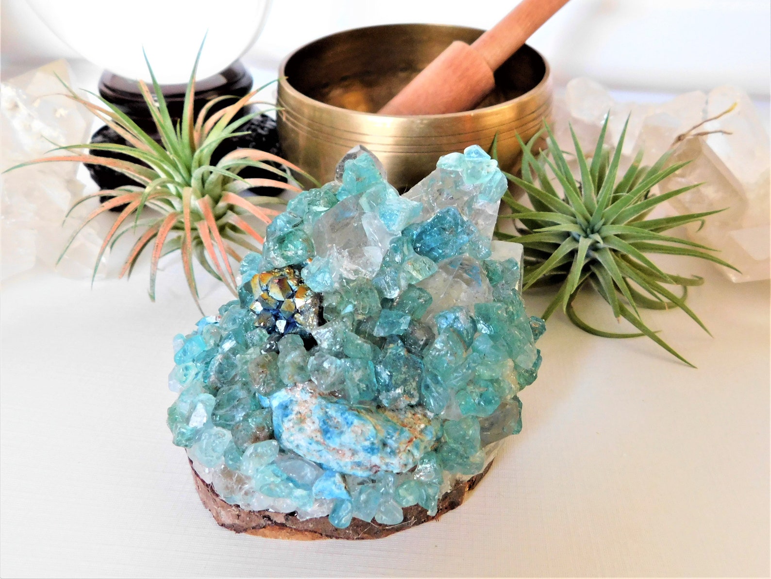 Blue Apatie Crystal, Blue Apatite Gemstone Specimen, Apatite Crystal ...