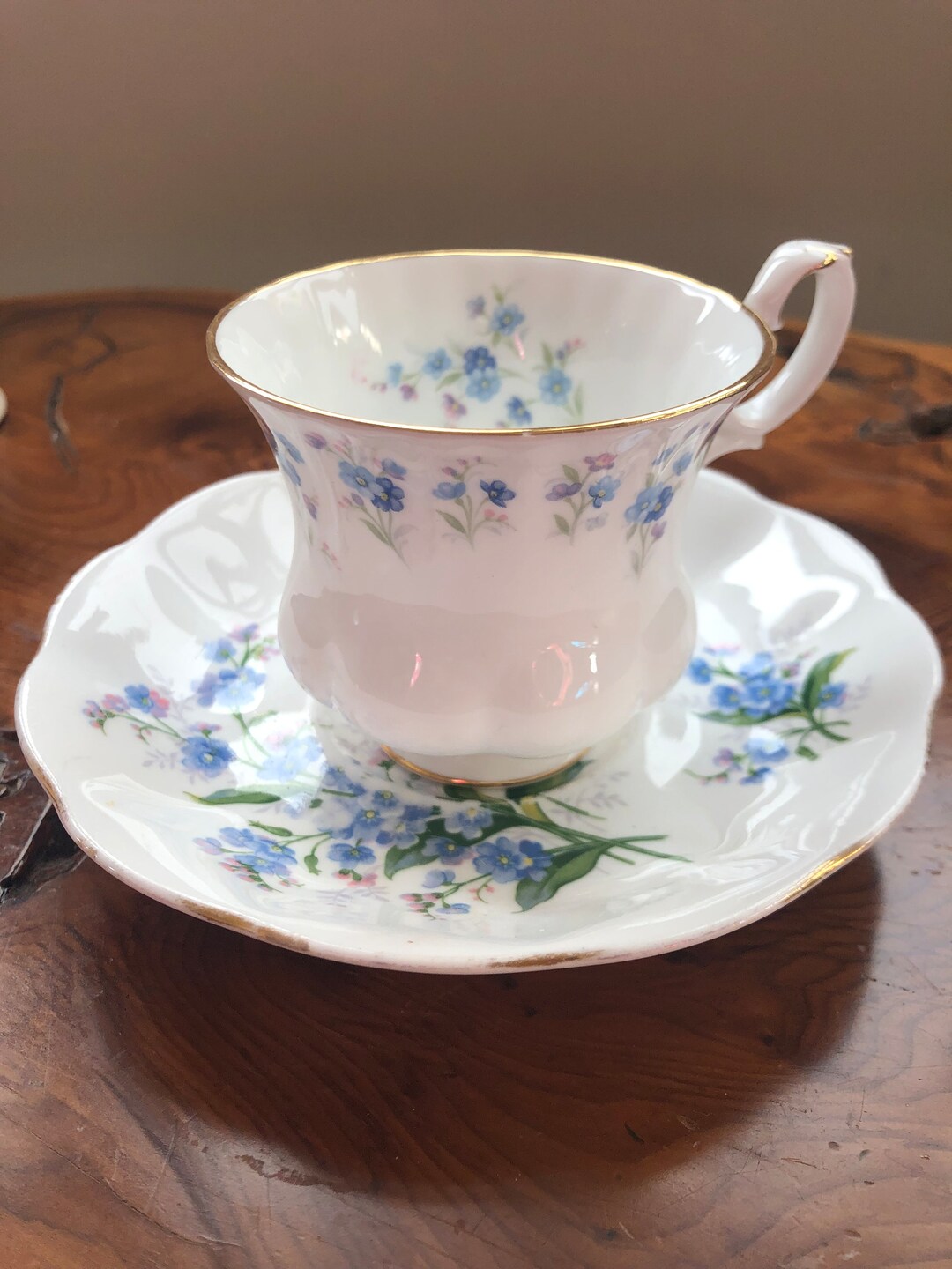 Royal Albert Forget Me Not Bone China Tea Soup Cup and Saucer - Etsy