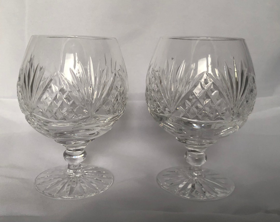 Pair Tutbury Lead Cut Crystal Glass Brandy Glasses Snifter - Etsy