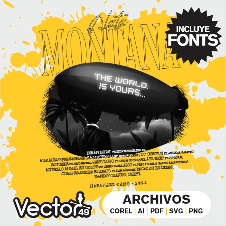 Nata Montana, Playera Nata Montana, T-shirt Nata Montana, Vector Nata ...