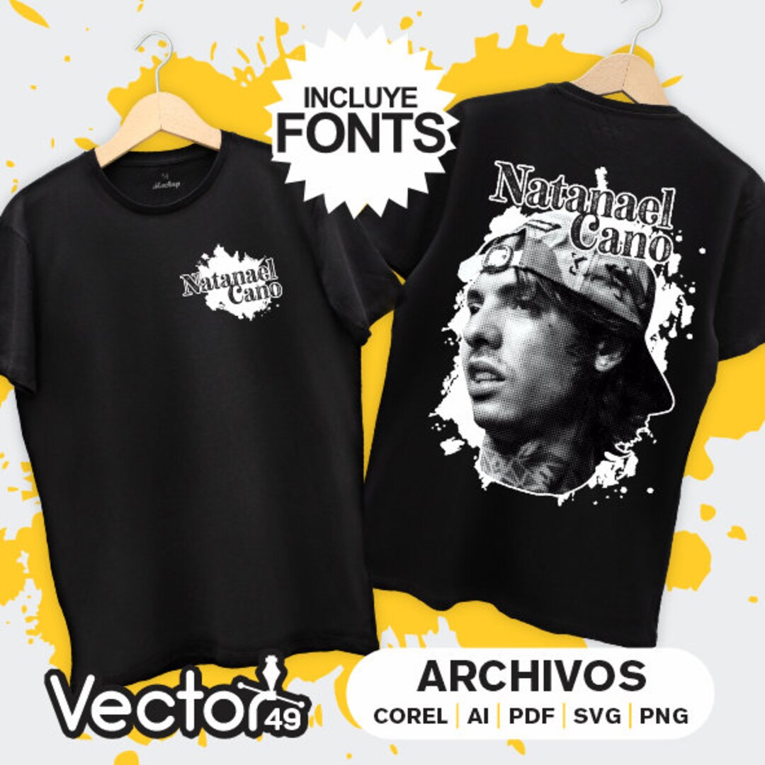Playera Natanael Cano, T-shirt Natanael Cano, Natanael Cano, Vector ...